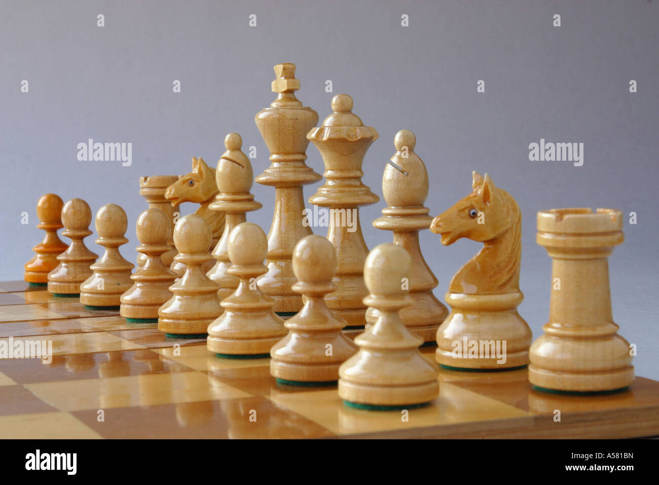 Chess, white pieces Stock Photo - Alamy