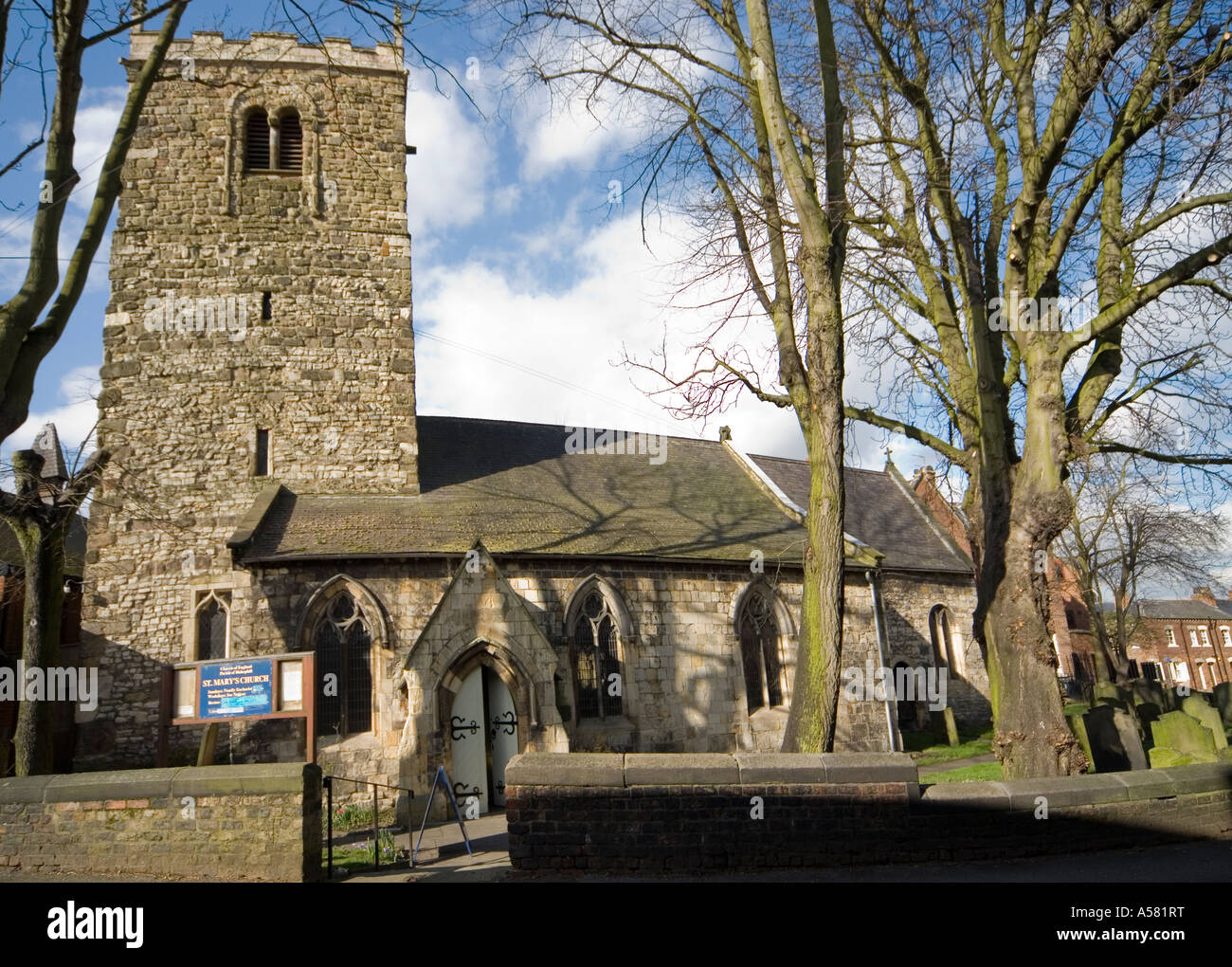 The Anglo Saxon tower of Saint Mary Bishophill Junior York Stock Photo ...