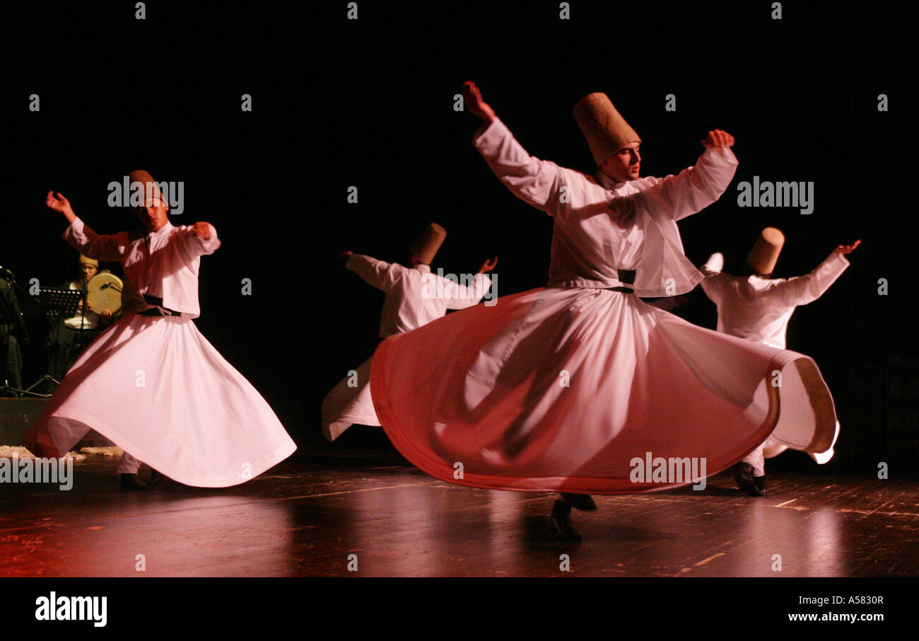 Dancing dervishs, oriental meditatin dance Stock Photo - Alamy
