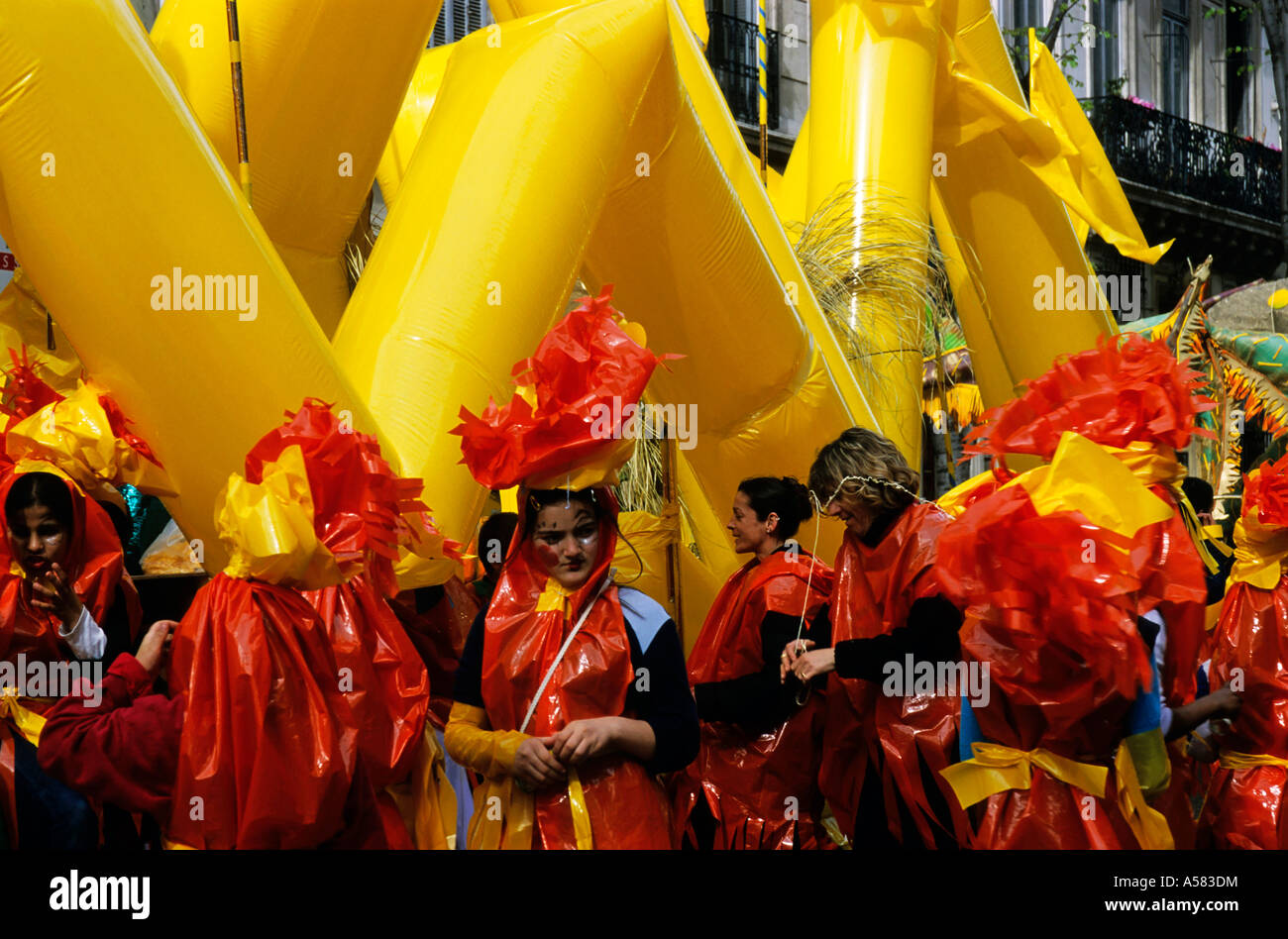 Woman marching in a carnival parade, Marseille, France Stock Photo - Alamy