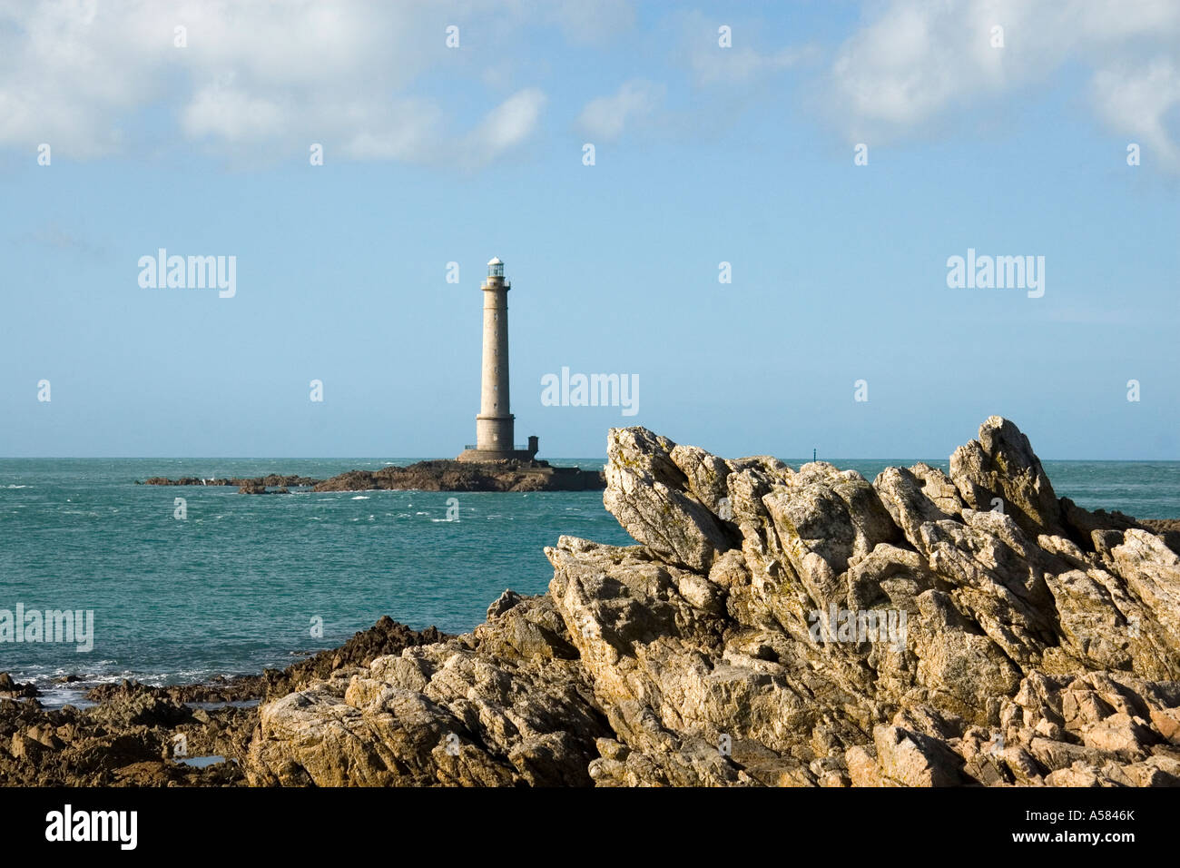 Lighthouse Normandy France Stock Photo - Alamy