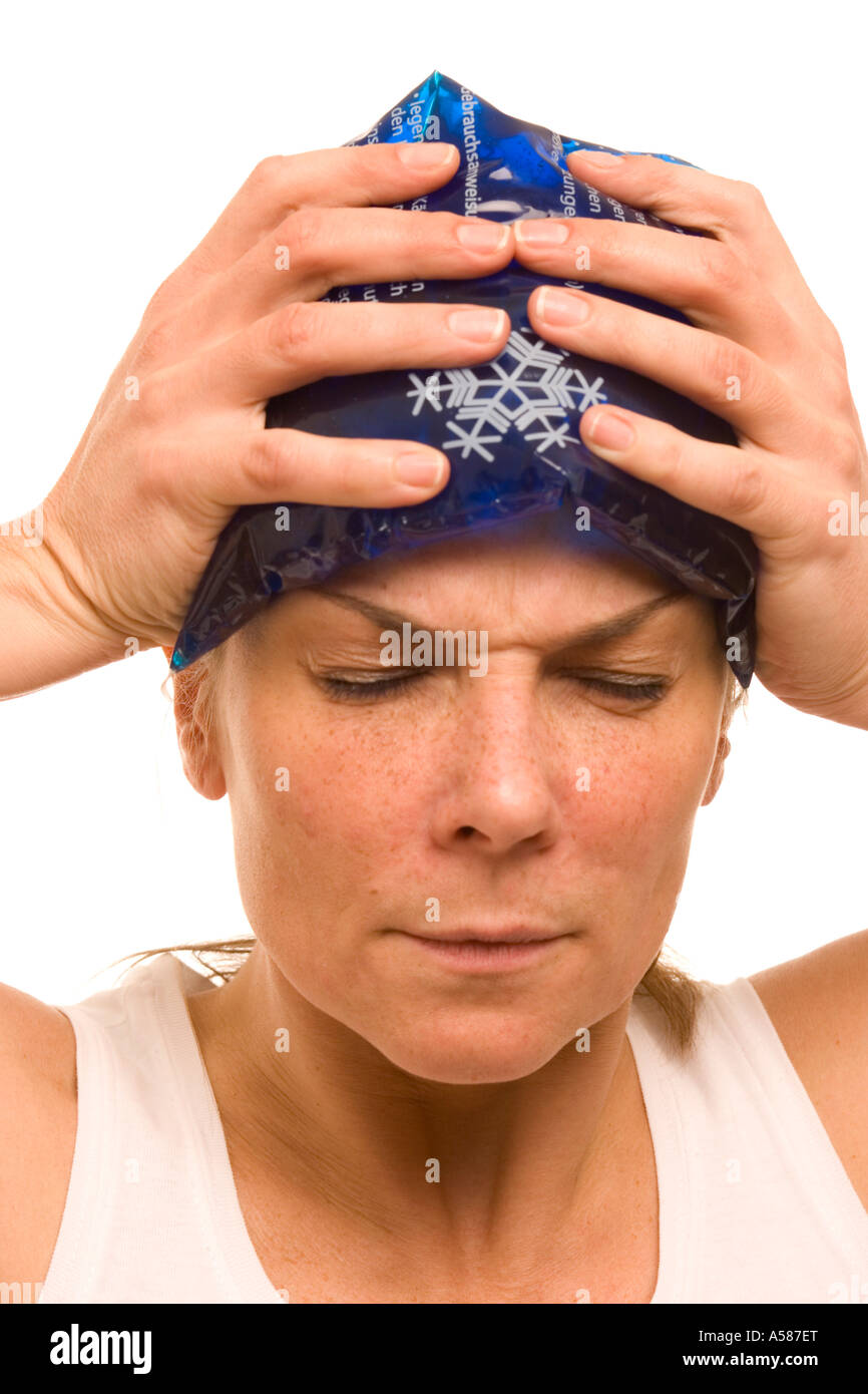 Cold cushion on head Stock Photo - Alamy