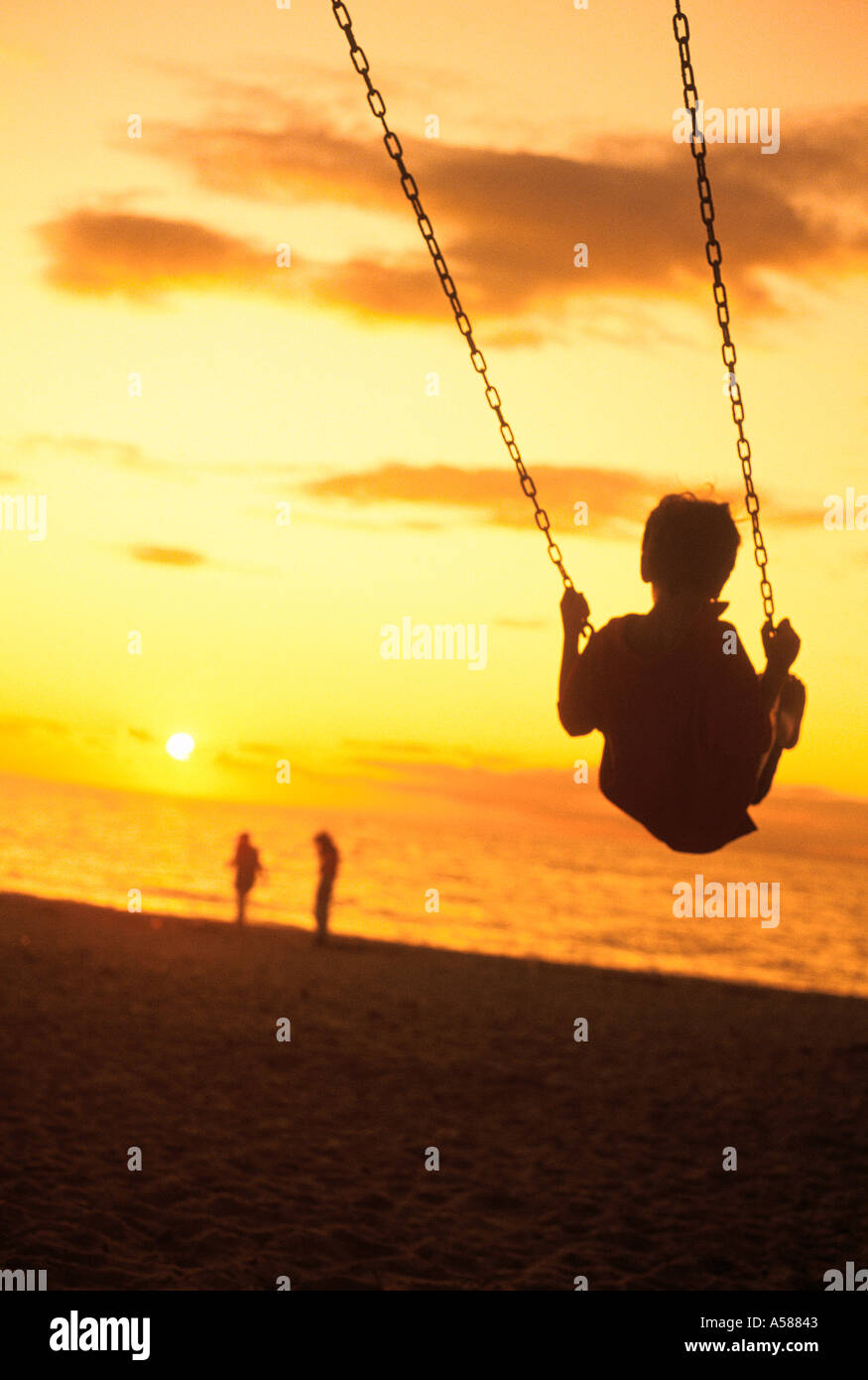 Swings over water hi-res stock photography and images - Alamy