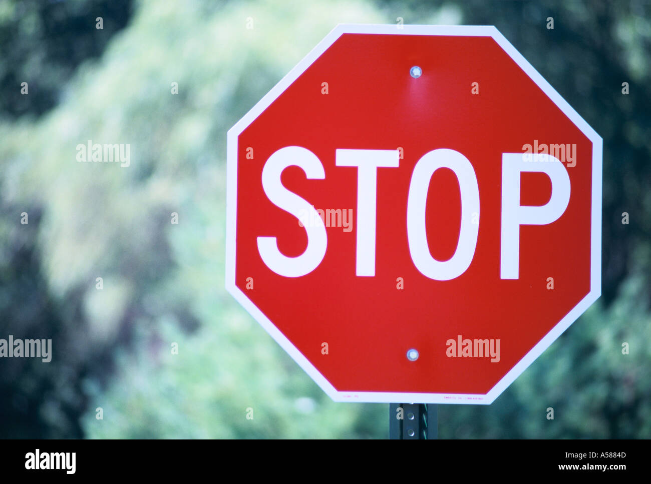 Stop sign close up Stock Photo - Alamy