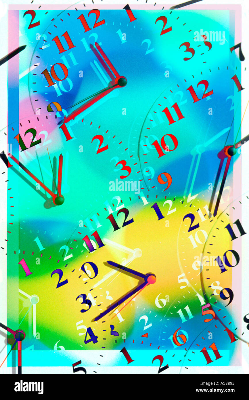 Clock faces montage hi-res stock photography and images - Alamy