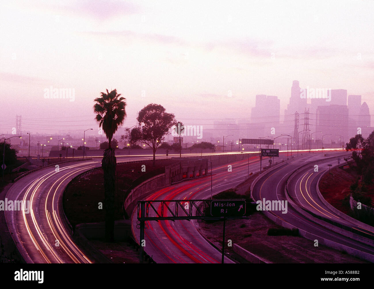 Motorway At Night, Freeways, Dusk Stock Photo - Alamy