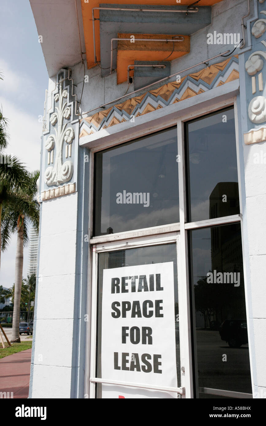 Miami Beach Florida,South Beach,Fifth 5th Street,sign,retail space for ...