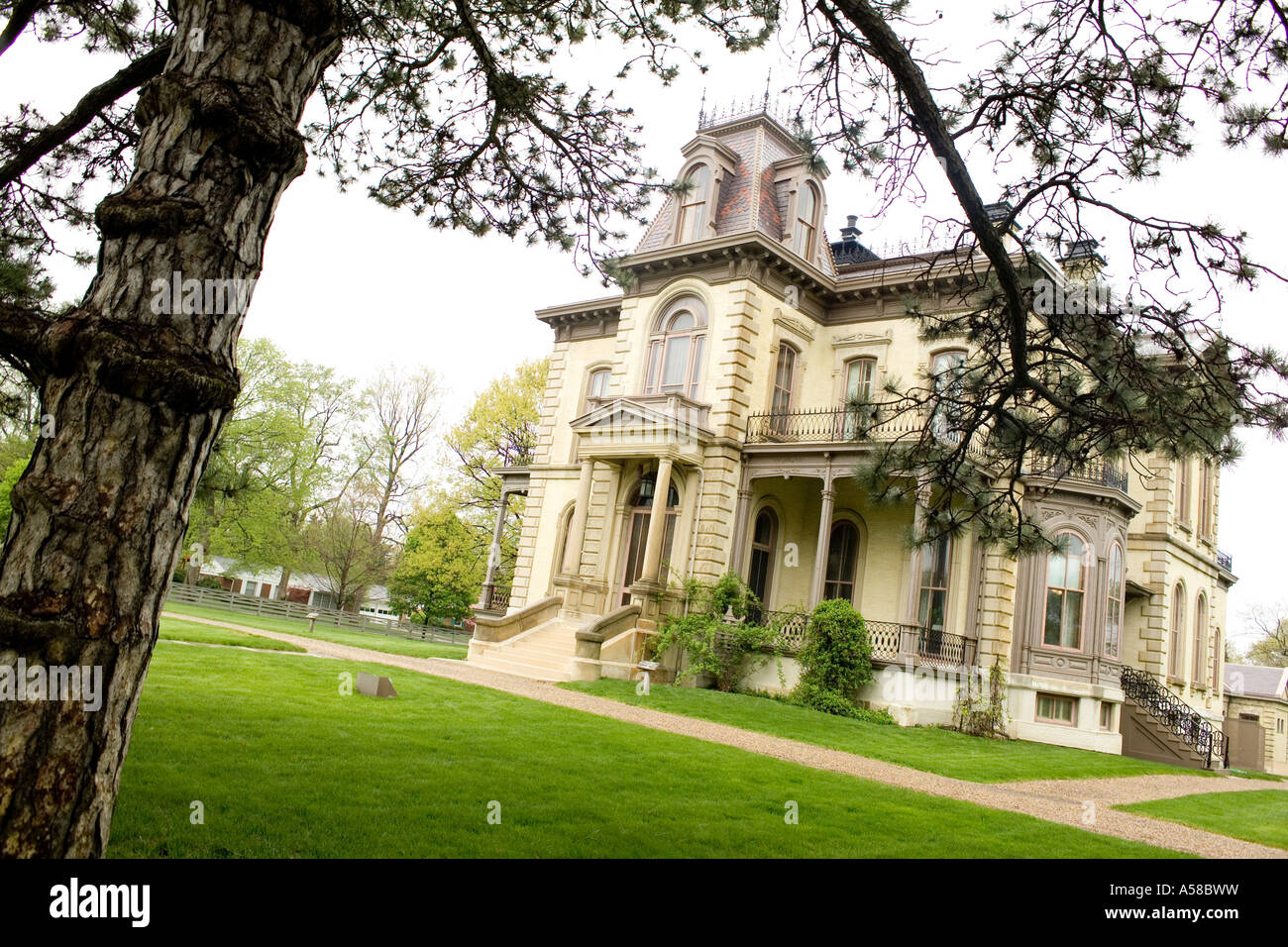 David Davis Mansion State Historic Site in Bloomington Illinois Stock ...