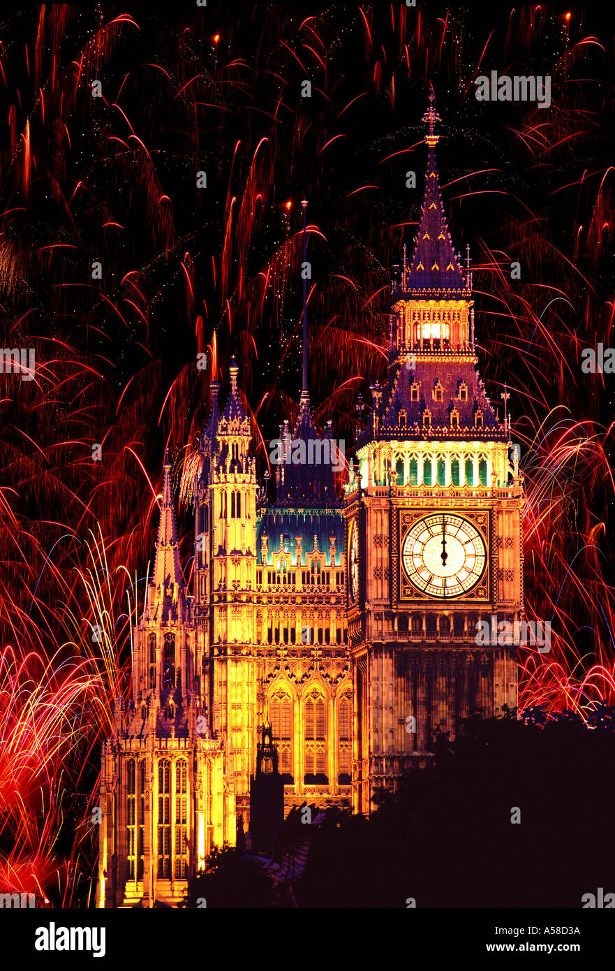Big Ben Midnight Fireworks High Resolution Stock Photography and Images ...