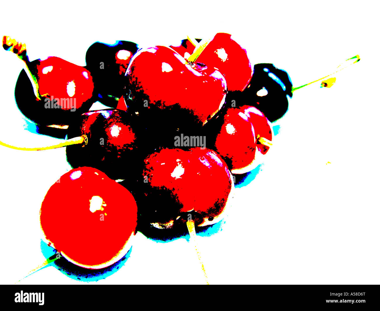 Cherry Triangle Popart Stock Photo - Alamy