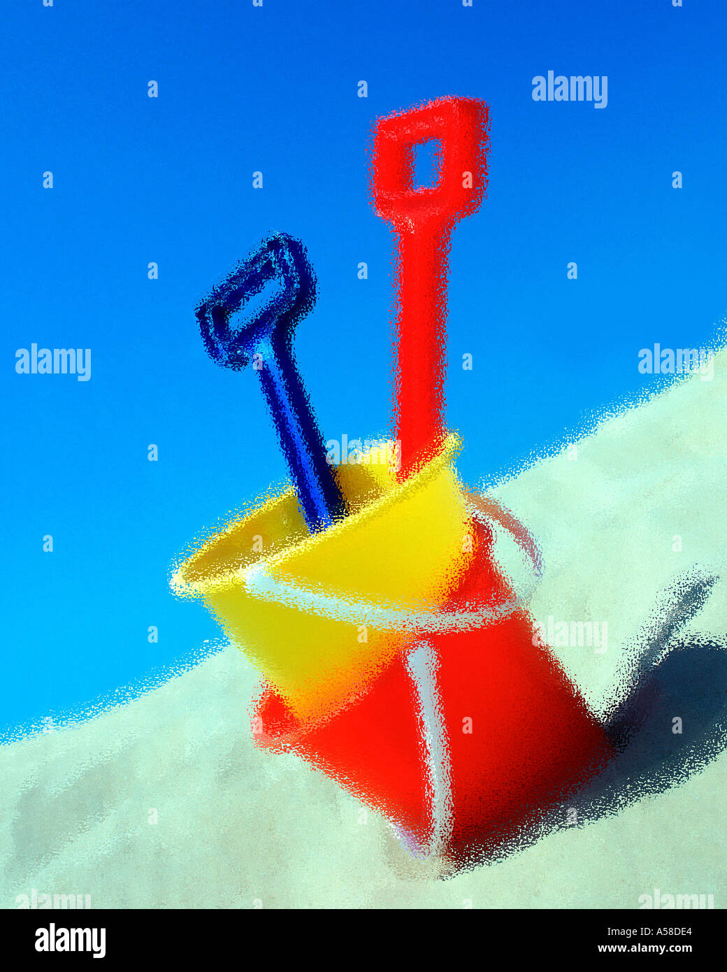 Beach, Bucket & Spade Stock Photo - Alamy