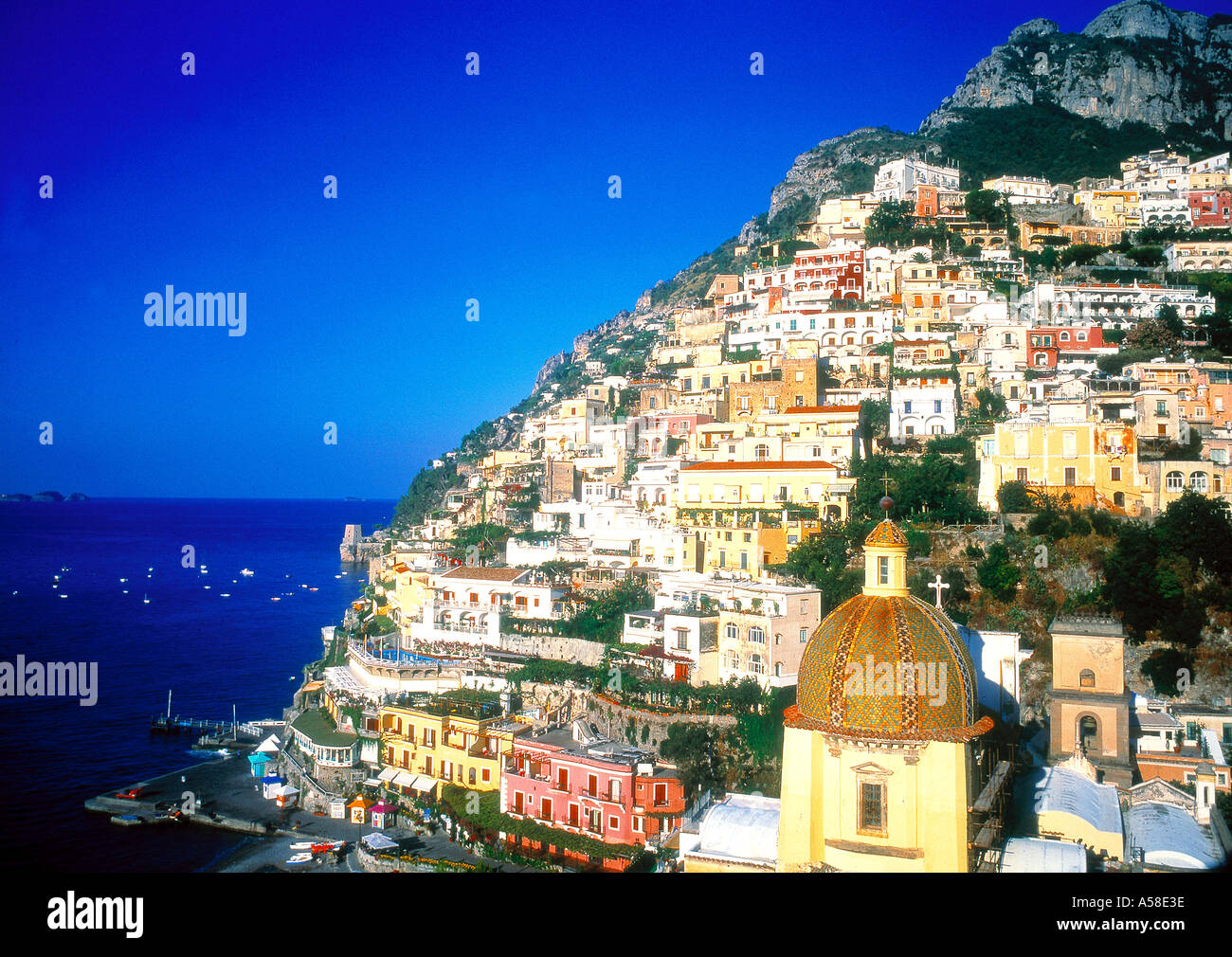 Positano churches hi-res stock photography and images - Alamy