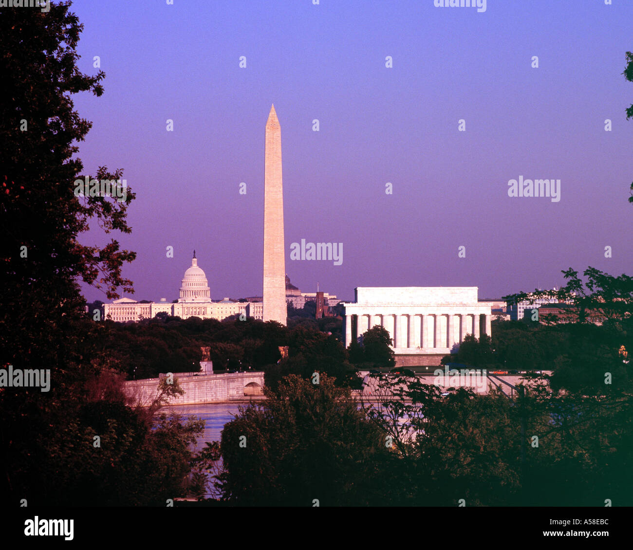 Washington Monument, Dusk Stock Photo - Alamy