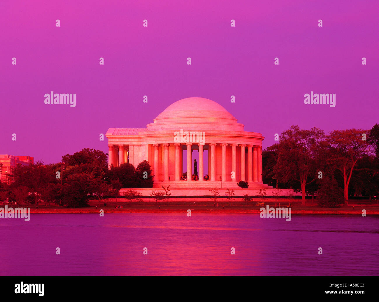 Jefferson Memorial, Night Stock Photo - Alamy