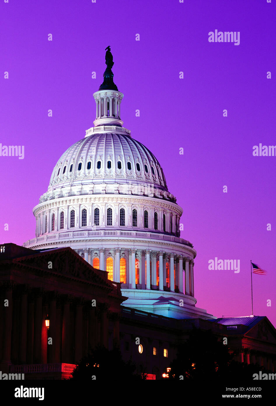 Capitol Building, Night Stock Photo - Alamy