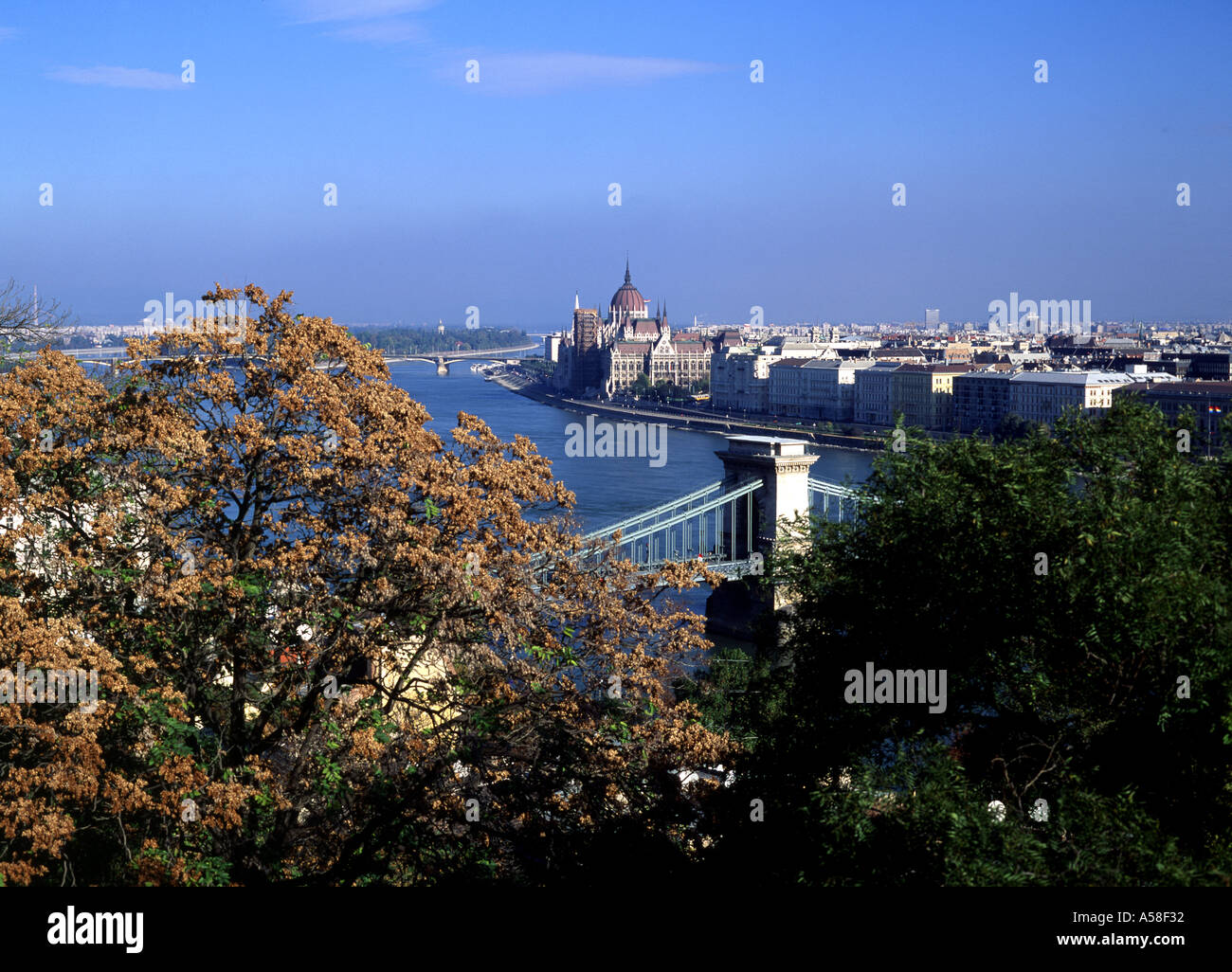 Budapest View From Castle Area Stock Photo - Alamy