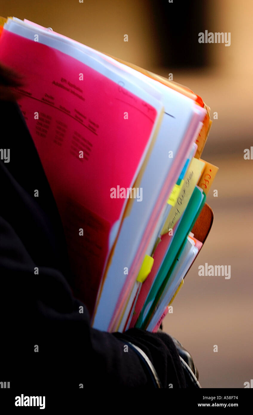 Carrying Files And Paperwork Stock Photo - Alamy