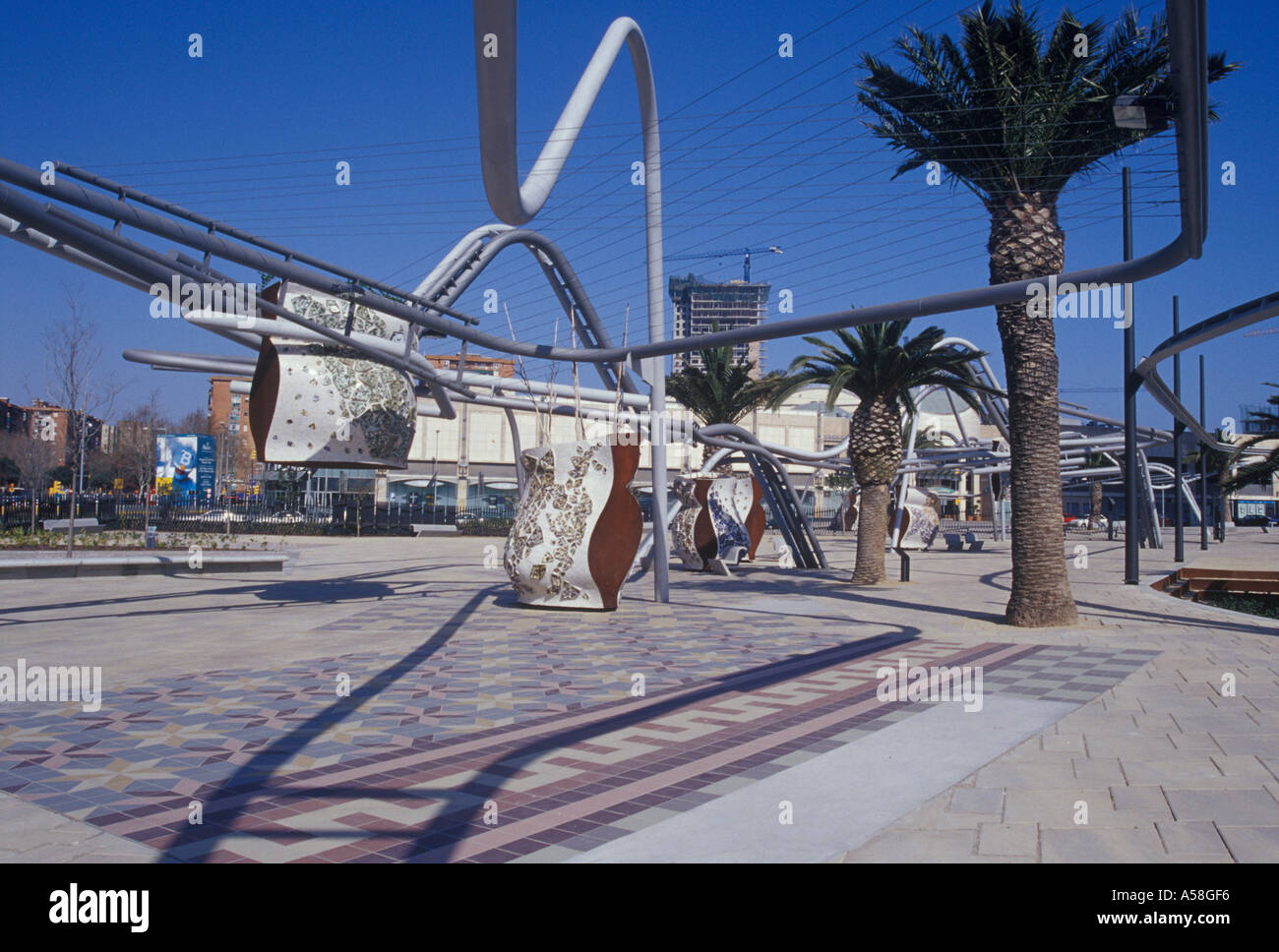 Parc Diagonal Mar Barcelona Spain new urban park designed by EMBT 2002 ...
