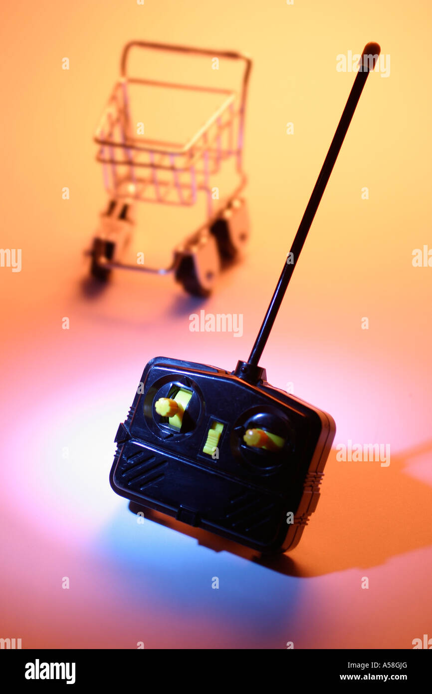 Miniature Trolley and Remote Control Stock Photo - Alamy