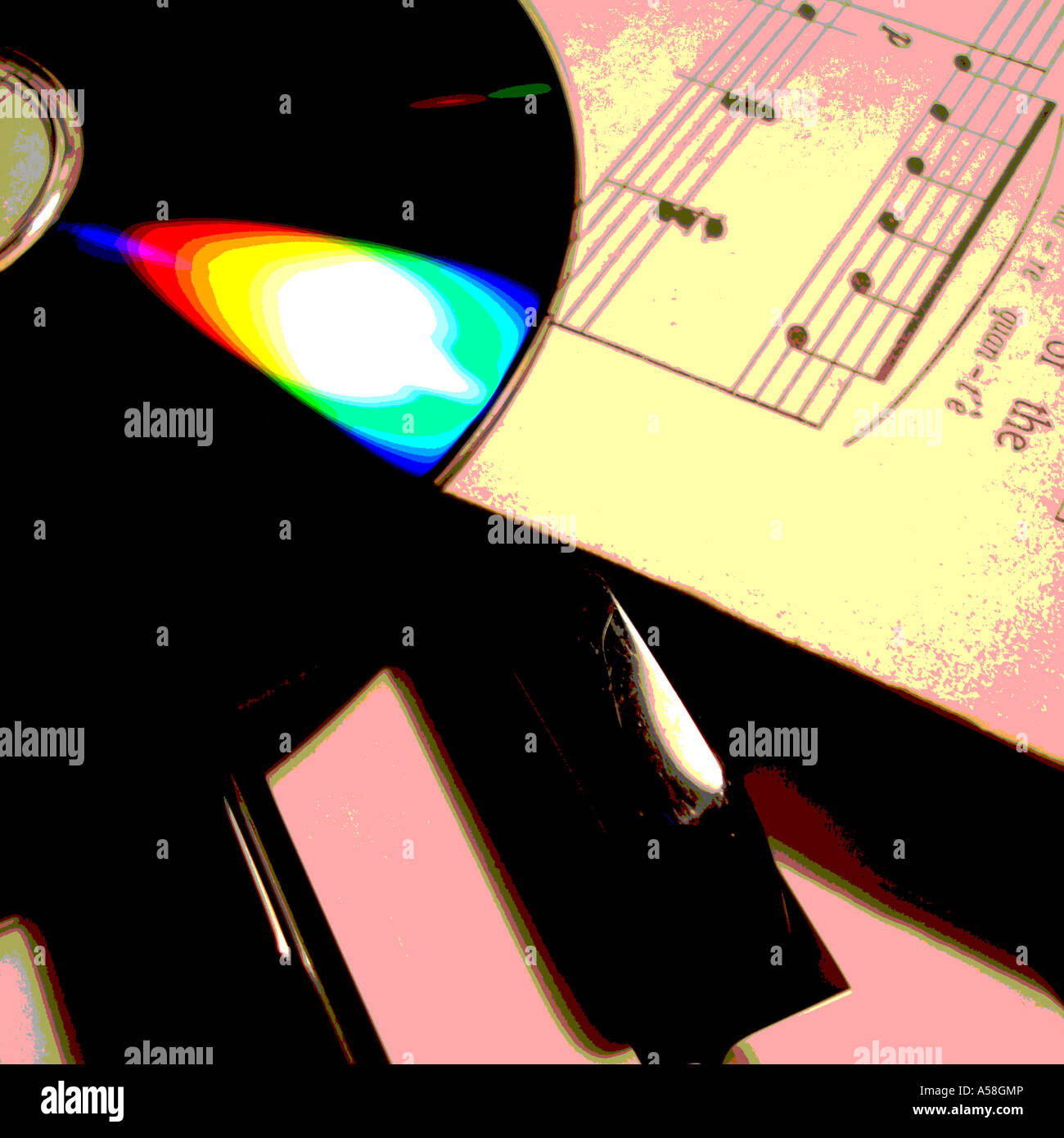 keyboard and music Stock Photo - Alamy