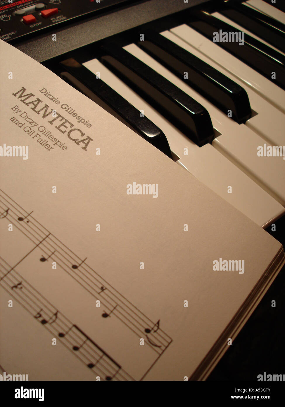 keyboard and music Stock Photo - Alamy