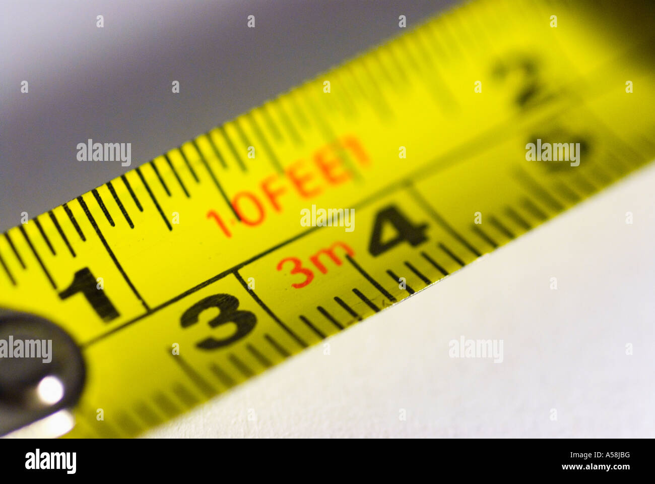 Metal tape measure close up Stock Photo - Alamy