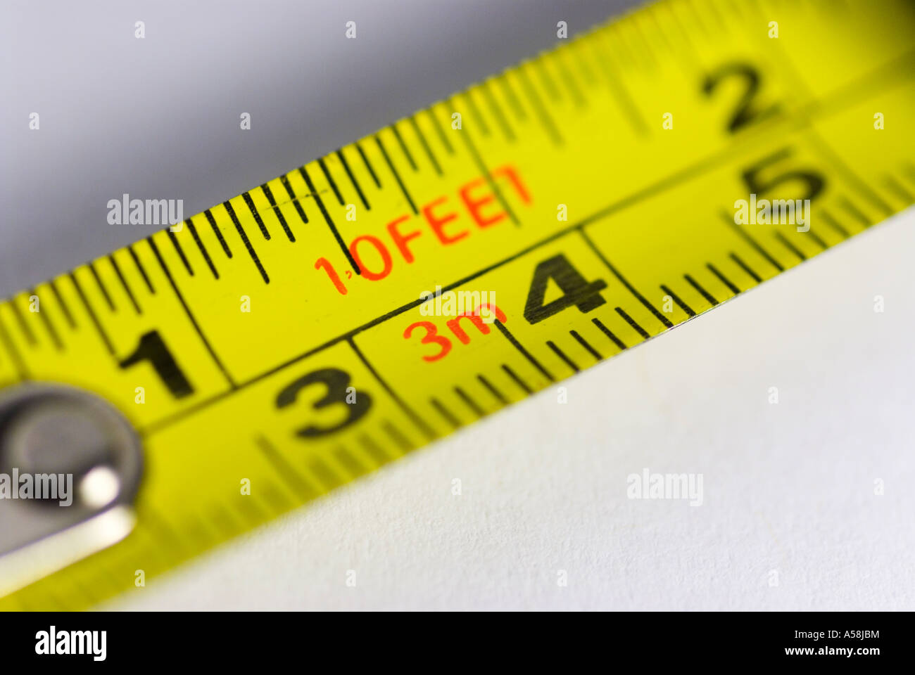 Metal tape measure close up Stock Photo - Alamy