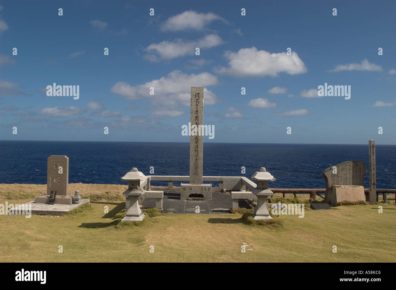Monument to WWII Japanese suicides at Banzai Cliff, Saipan CNMI Stock ...