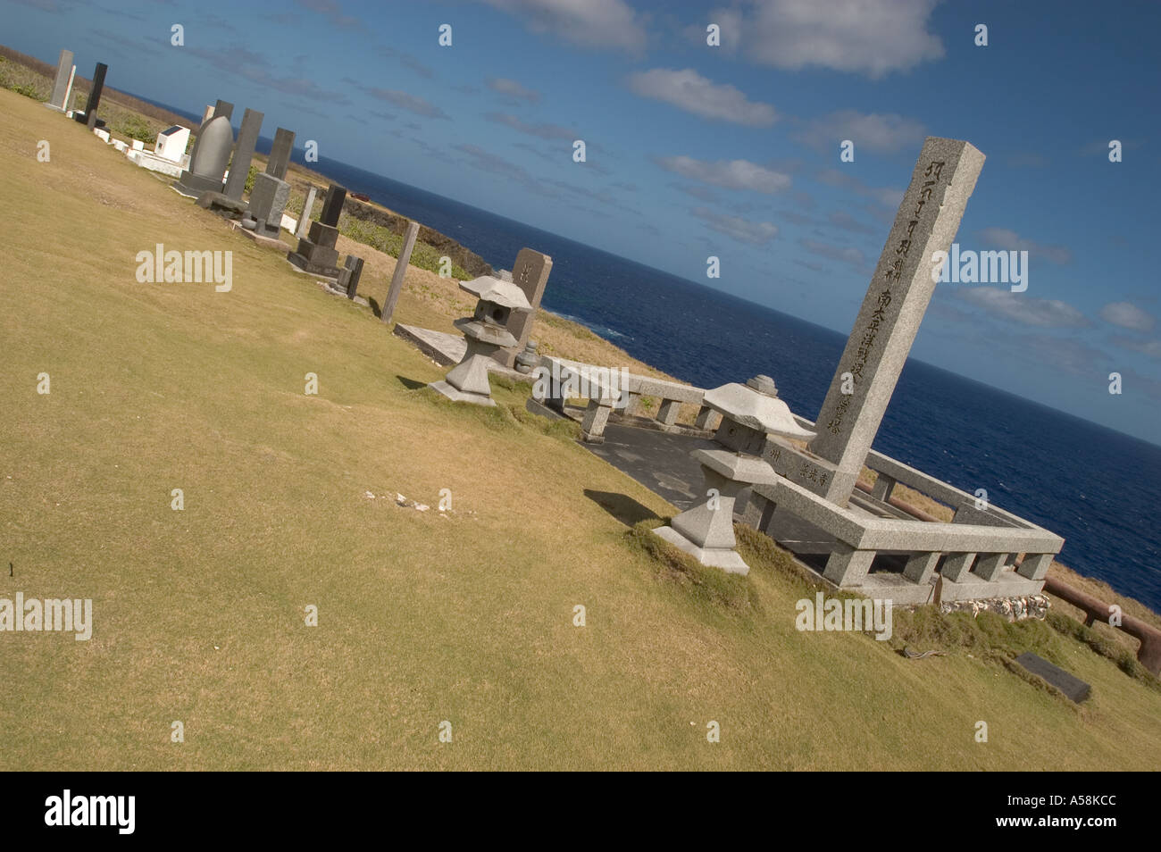 Monument to WWII Japanese suicides at Banzai Cliff, Saipan CNMI Stock ...