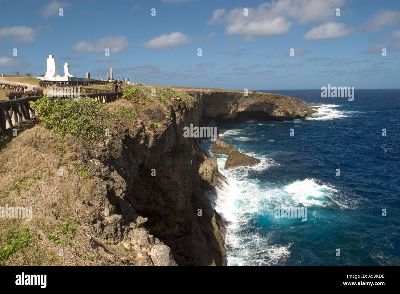 Banzai Cliff , Japanese WWII suicide site Saipan CNMI Stock Photo - Alamy
