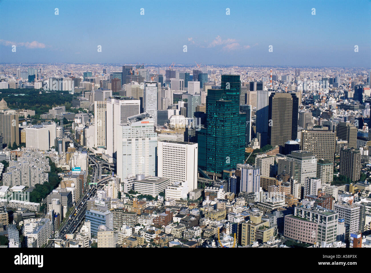 Japan, Tokyo, Roppongi Area Skyline from Tokyo City View Tower at ...