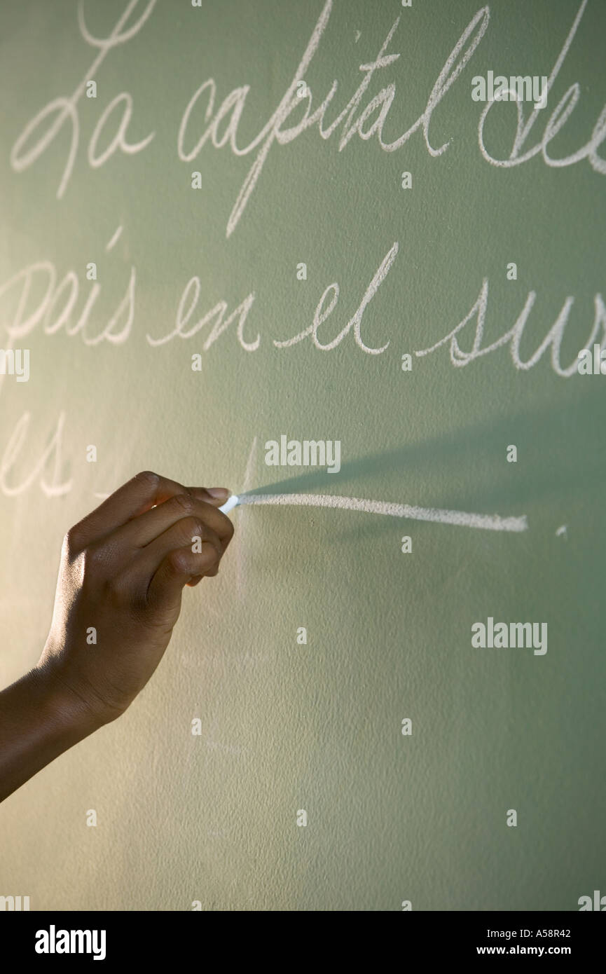 Hand writing on chalkboard Stock Photo - Alamy