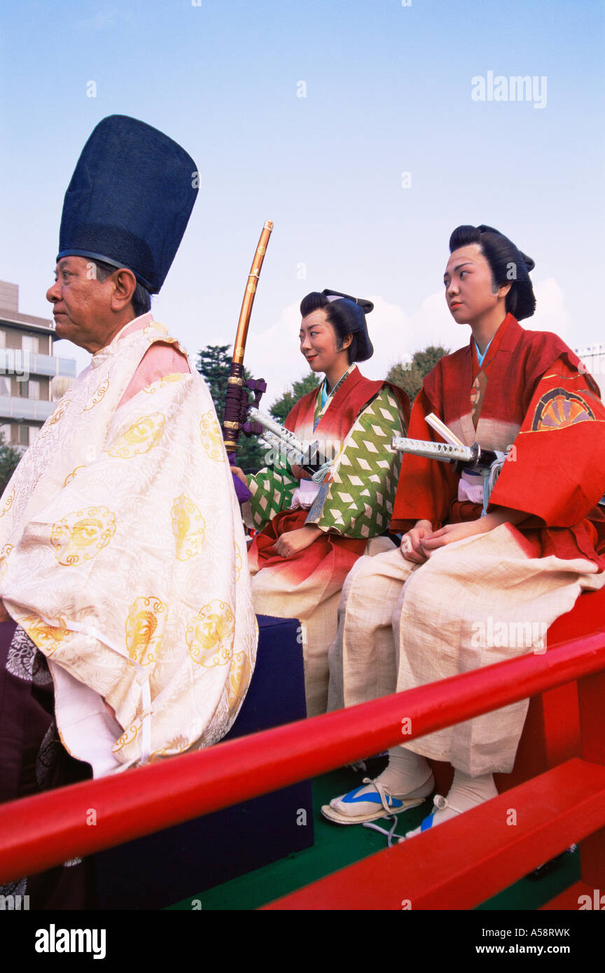 Japan, Tokyo, Women Dressed in Traditional Samurai Costume, Jidai ...