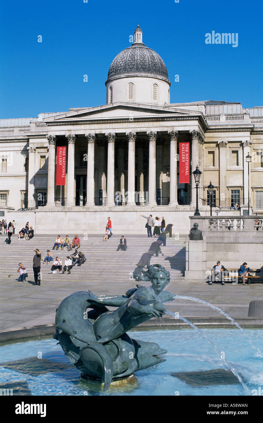 England, London, Trafalgar Square, National Gallery Stock Photo - Alamy