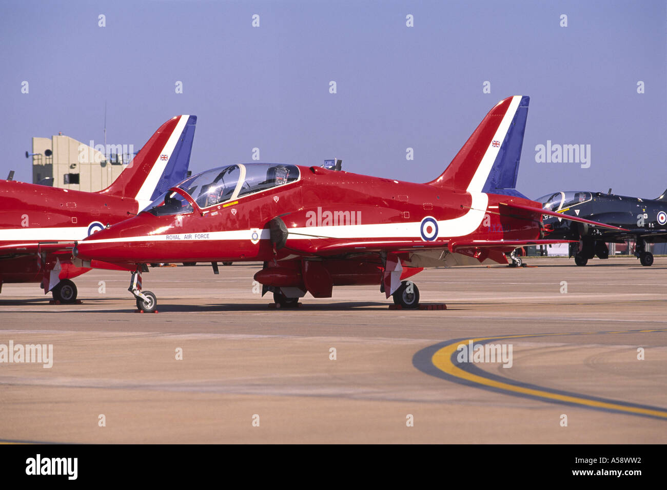 Red Arrows Hawk T1 Stock Photo - Alamy
