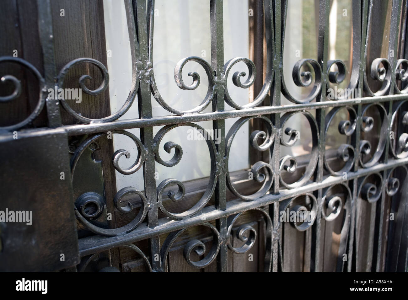 Ornamental wrought iron railing hi-res stock photography and images - Alamy