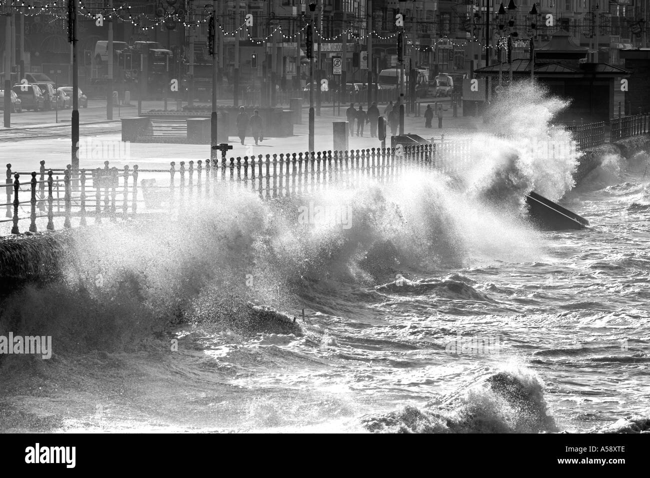 STORMY SEA, BLACKPOOL, U.K Stock Photo - Alamy