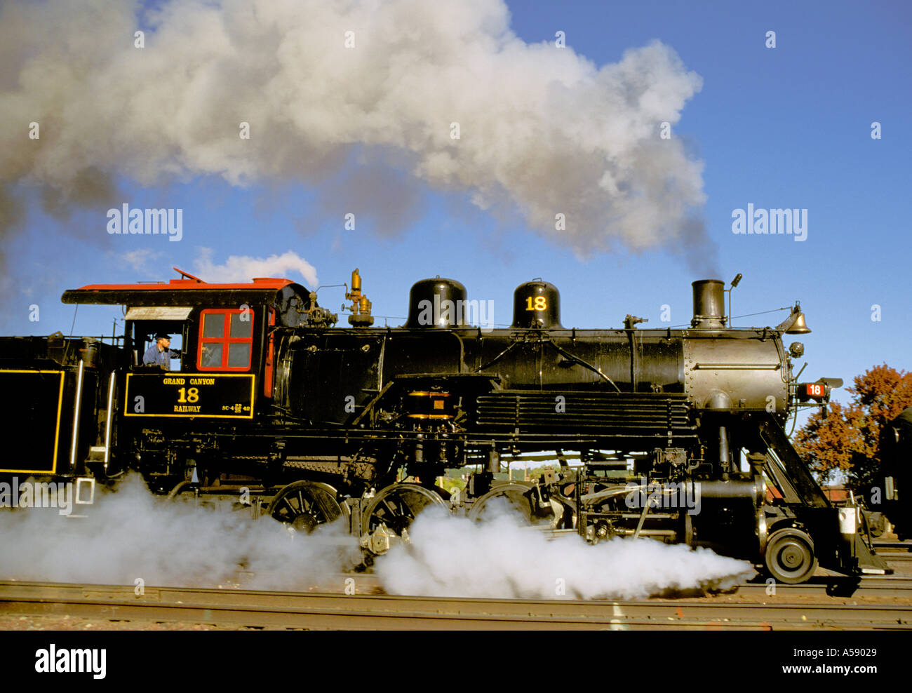 Steam Locomotive The Grand Canyon Arizona USA Stock Photo - Alamy