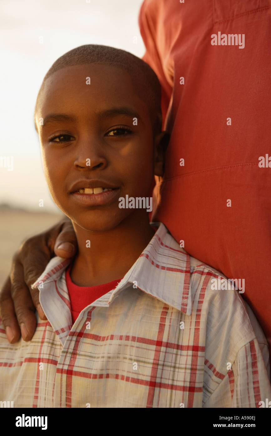 Close up of young African boy Stock Photo - Alamy