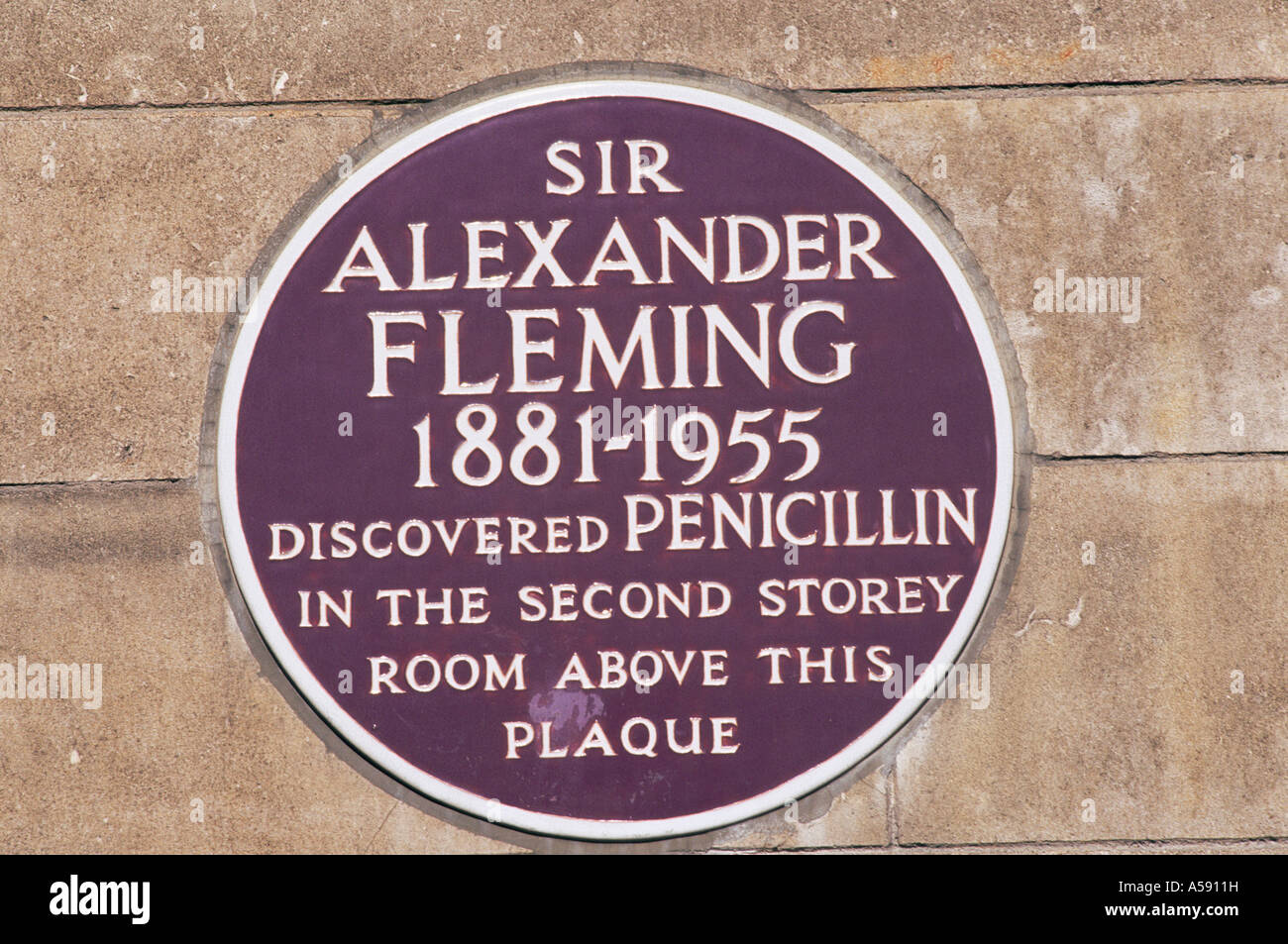 England, London, Discoverer of Penicillin, Alexandre Fleming's Plaque ...