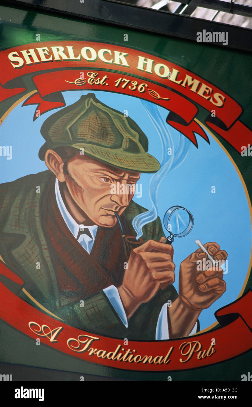 England, London, Sherlock Holmes Pub Sign Stock Photo - Alamy