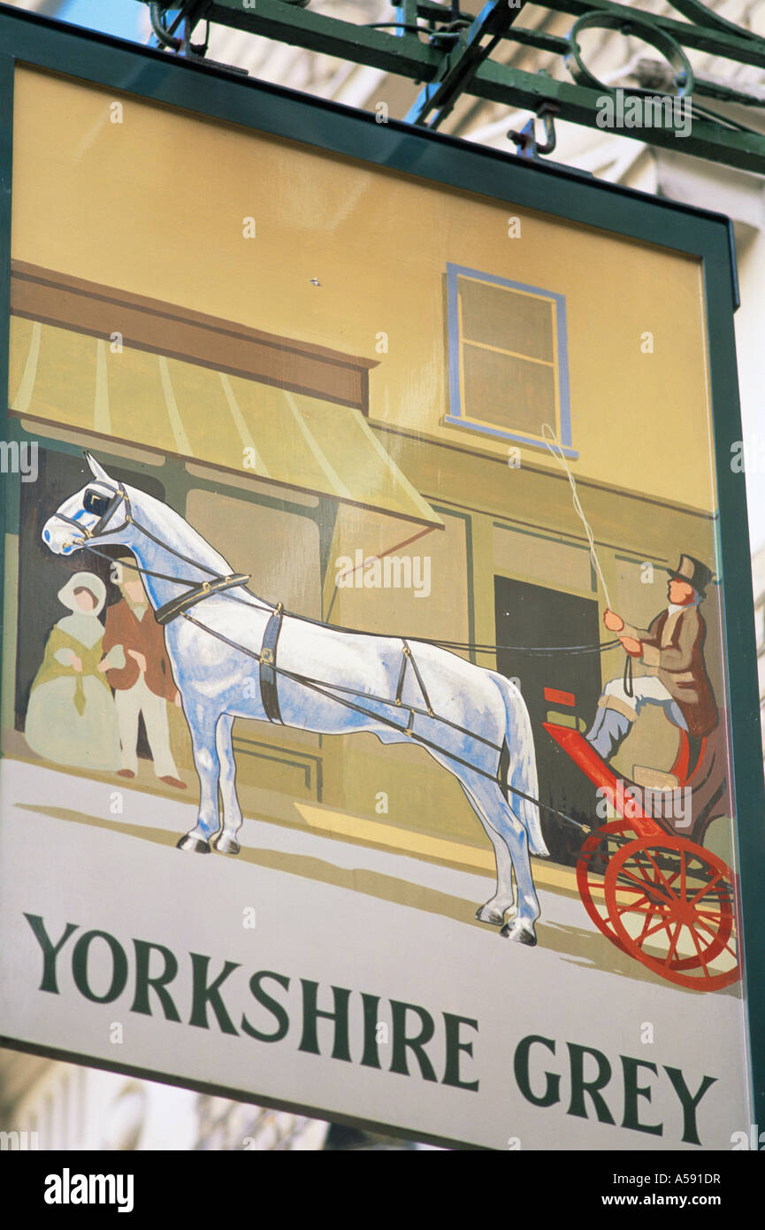 England, London, Yorkshire Grey Pub Sign Stock Photo - Alamy
