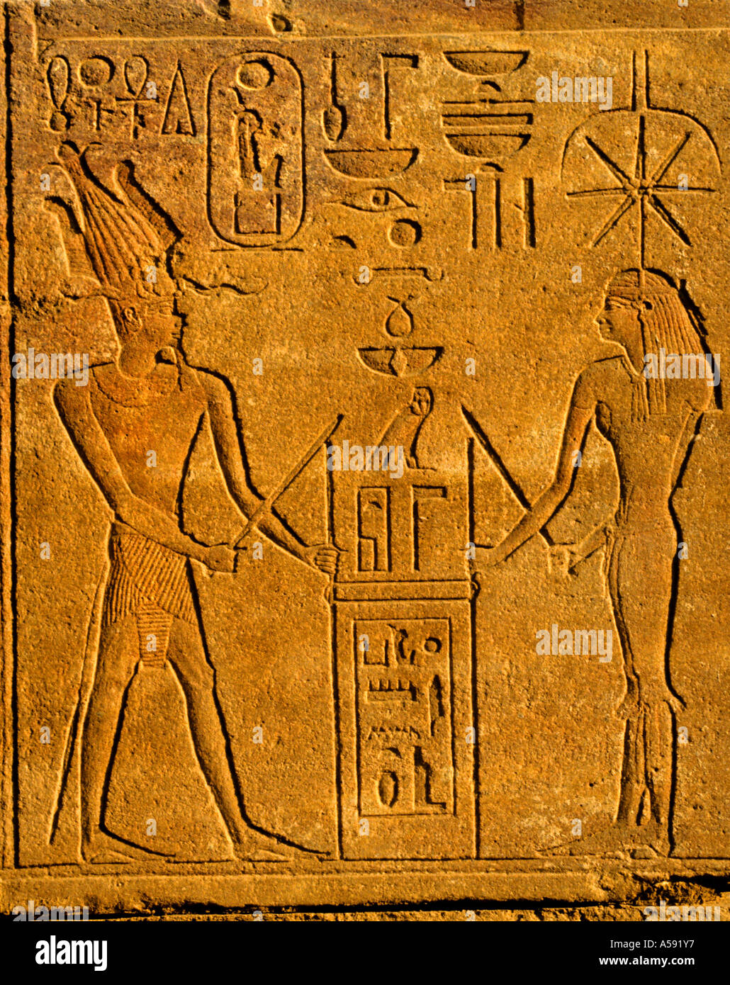 Luxor Thebes hieroglyph hieroglyphic heroglyphs drawings egypt Stock ...