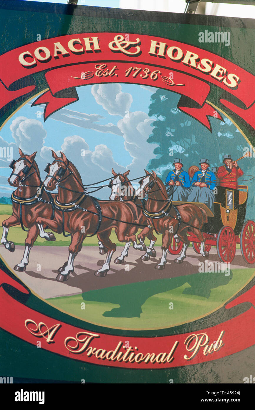 Coach and horses pub sign hi-res stock photography and images - Alamy