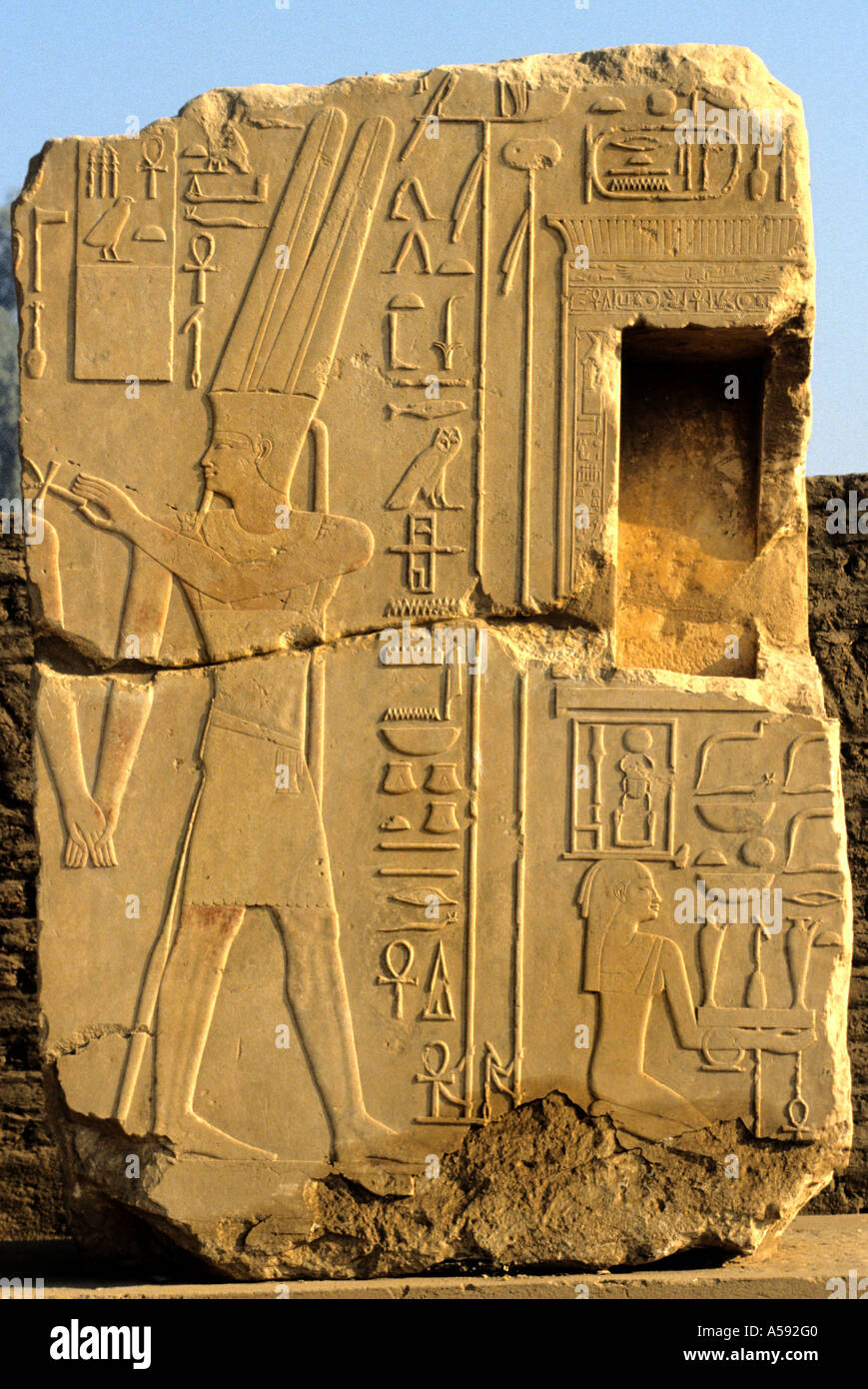 Luxor Thebes hieroglyph hieroglyphic heroglyphs drawings egypt Stock ...