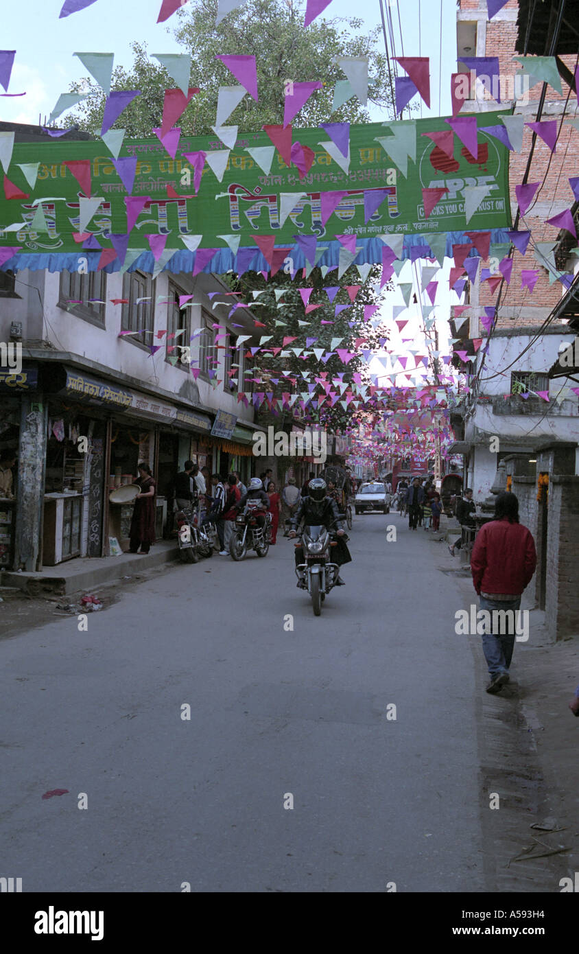 Street scene of Tihar Fistival of Lights third day Deepawali picture ...