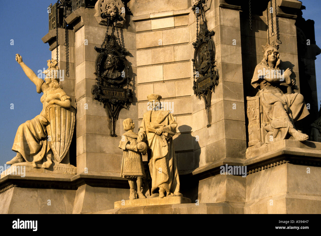 Christopher Columbus Barcelona Spain America Stock Photo - Alamy