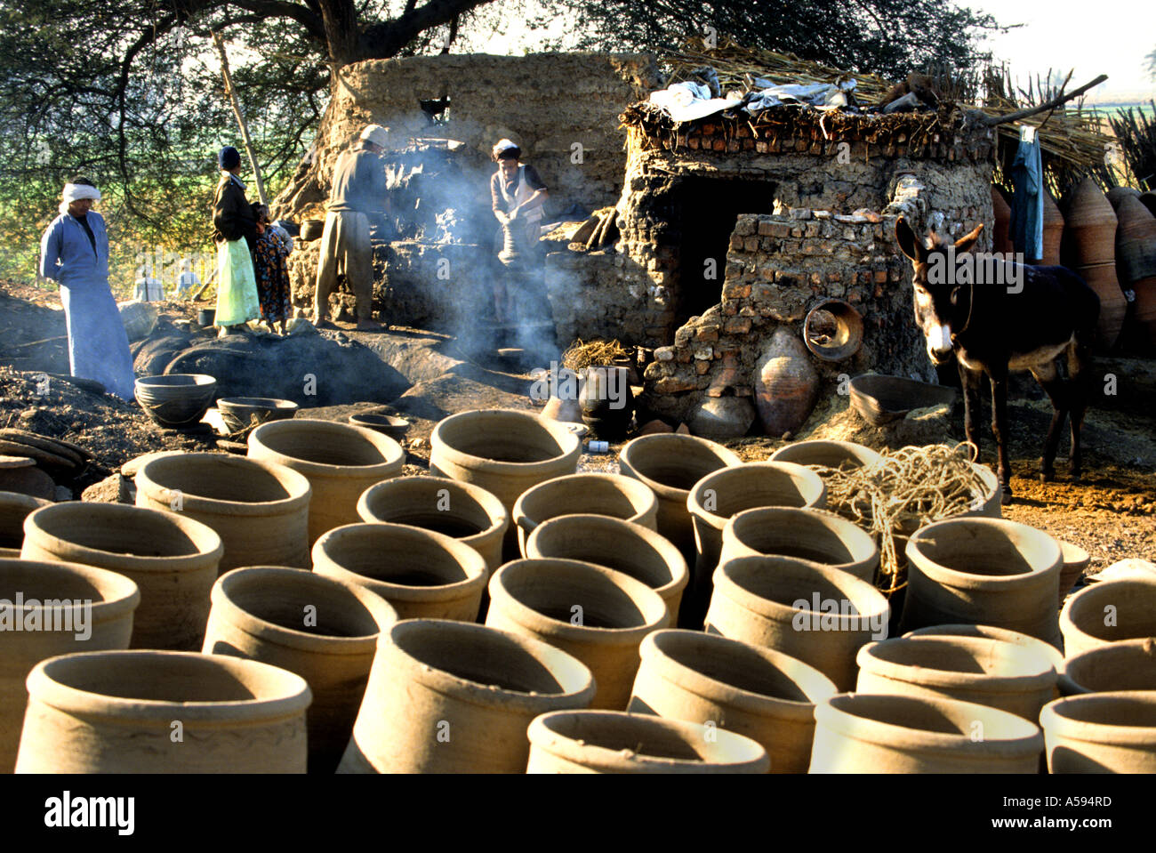 ceramic pottery potter's workshop earthenware crockery between Asyut ...