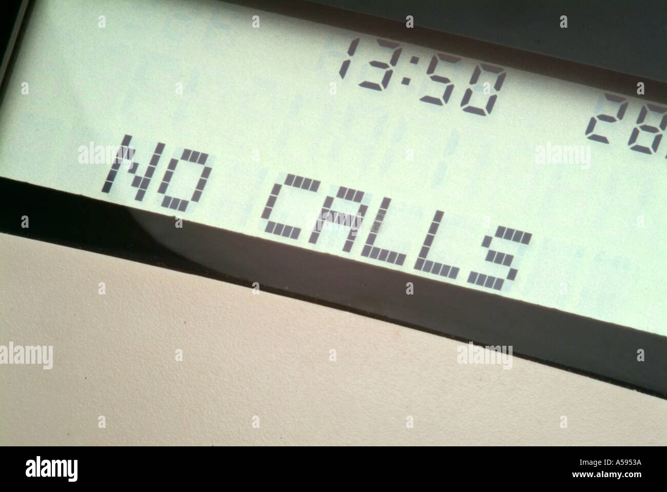 A caller display unit showing no calls Stock Photo - Alamy