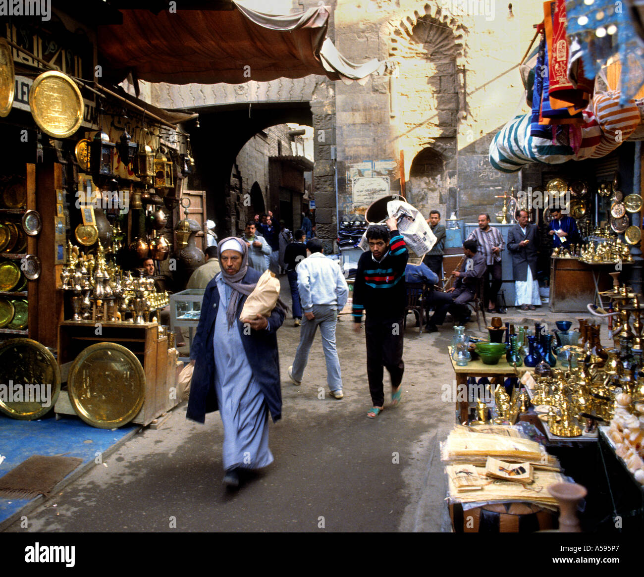 Khan el Khalili Islamic Cairo Egypt Bazaar Souk The souk dates back to ...
